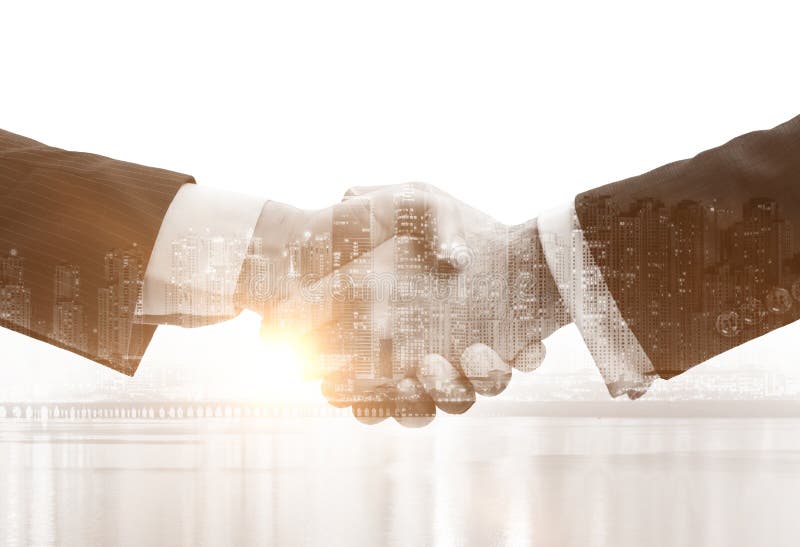 Concept of Cooperation with Handshake Stock Photo - Image of occupation ...