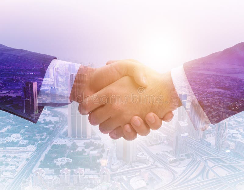 Concept of Cooperation with Handshake Stock Photo - Image of ...