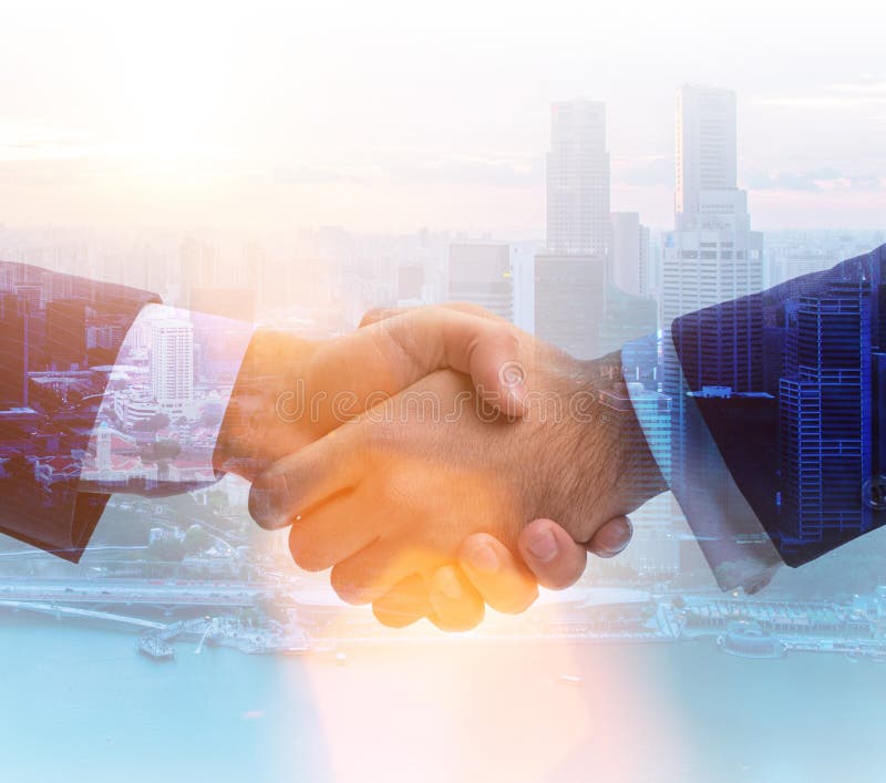 Concept of Cooperation with Handshake Stock Photo - Image of executive ...