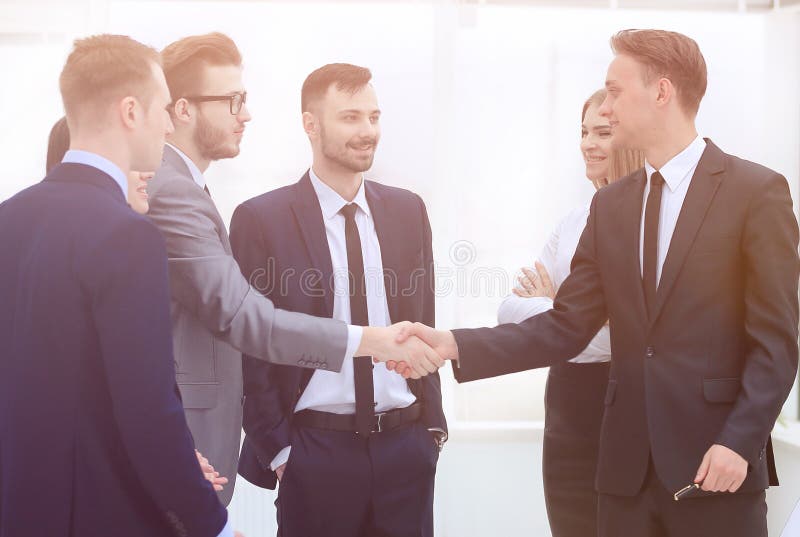 Handshake Manager and the Client in the Office Stock Photo - Image of ...
