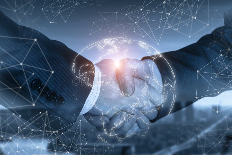 Concept of Cooperation in the World in the Internet Stock Photo - Image ...