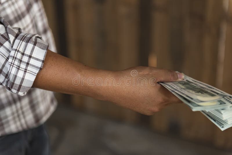 Concept - Corruption Bribes Money in Hand Stock Photo - Image of deal ...