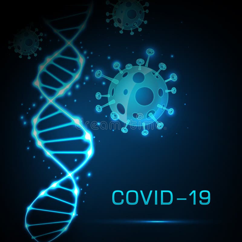 Concept COVID-19. Coronavirus Quarantine Warning. DNA Chain Science ...
