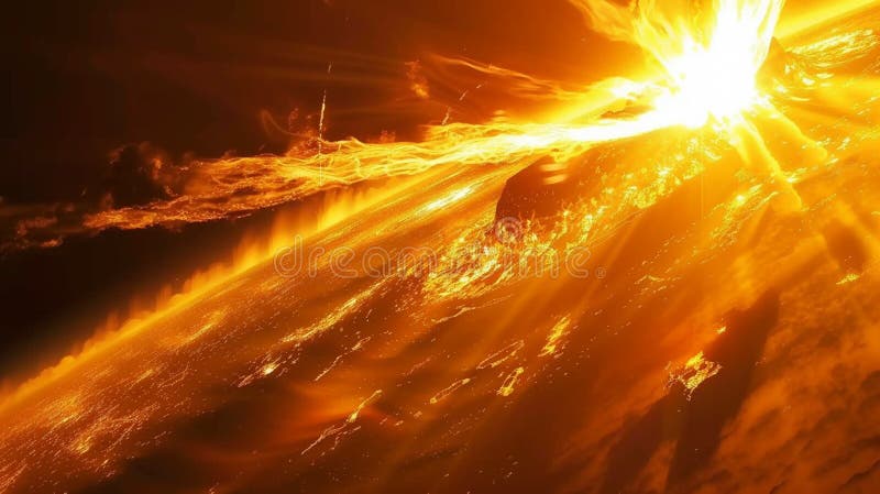 The Concept of a Crack in the Sun Stock Photo - Image of grunge, ground ...