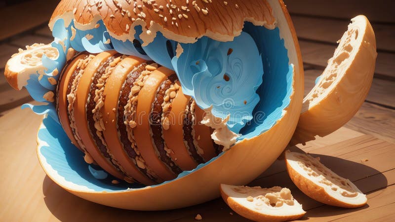 Cracking Open the Celebration a Stunning Digital Illustration of a ...