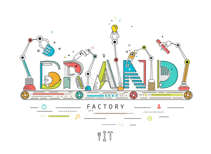 Concept of Creating and Building Brand Stock Vector - Illustration of ...