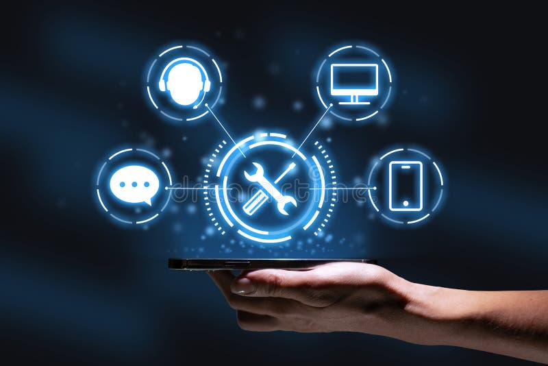 Concept of Creating Customer Service and Support in the Abstract ...