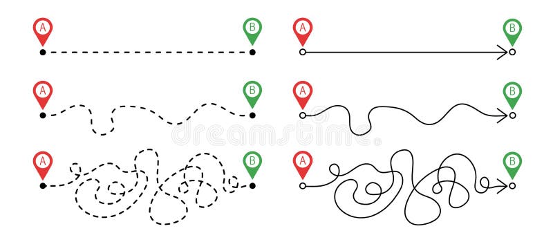The Concept of Creating a Route from Point a To Point B. the Easy Way ...