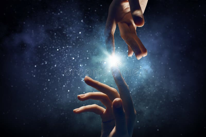 Concept of Creation and Interaction Stock Photo - Image of hope ...