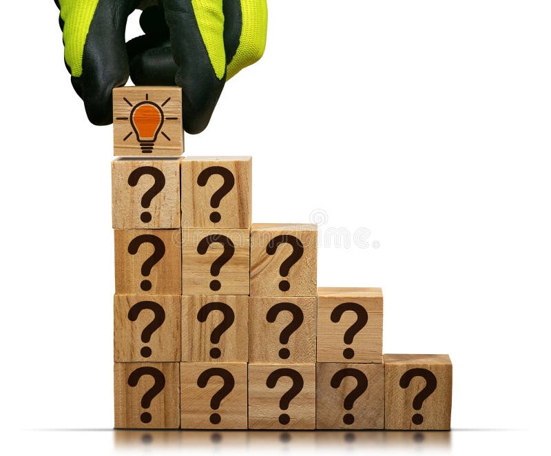 Concept of Creative Idea and Innovation - Question Marks and Light Bulb ...