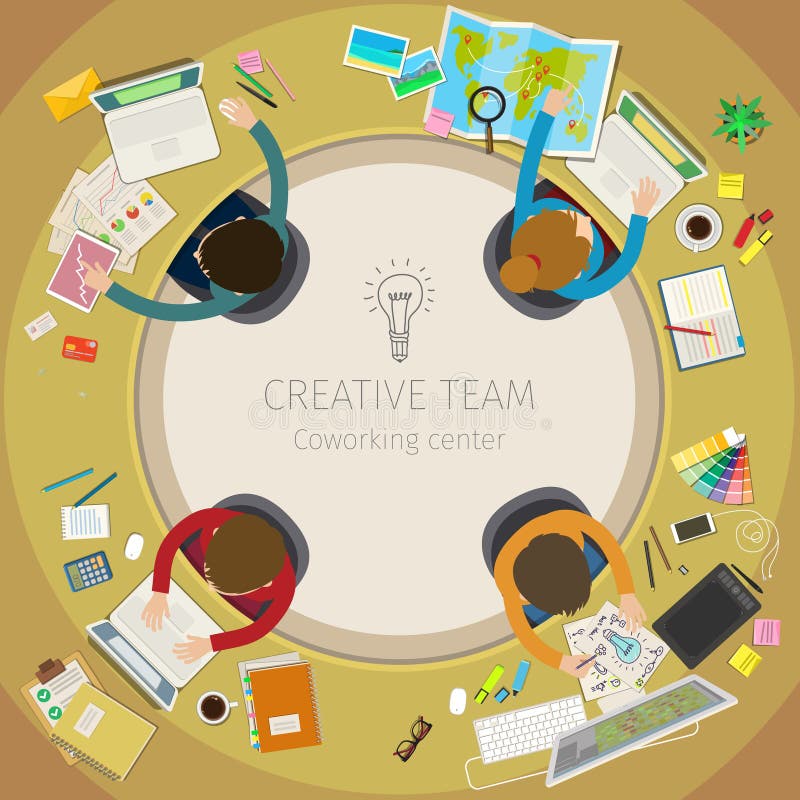 Concept of Creative Teamwork Stock Vector - Illustration of business ...