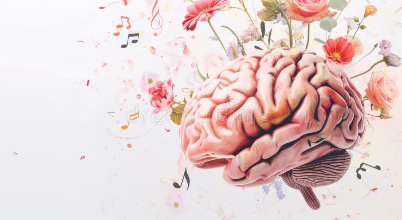 A Concept of Creative Thinking Visualized through a Brain Full of ...