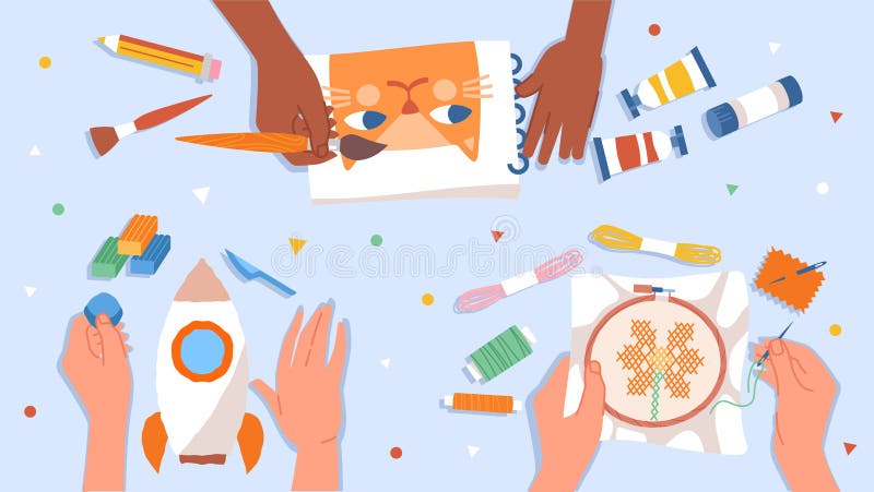 Creative Workshop Poster Template Stock Vector - Illustration of draw ...