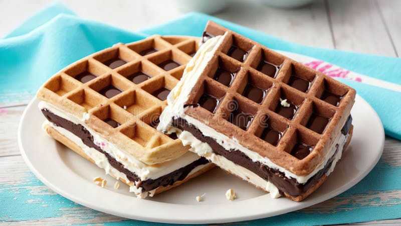 Crispy Delights a Captivating Waffle Cone Celebration.AI Generated ...