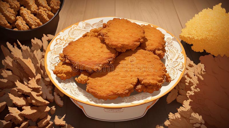 Crispy Delights Exploring the Art of Fried Chicken Coating in Vector ... Crispy Delights Exploring the Art of Fried Chicken Coating in Vector ...