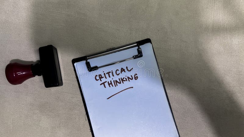 Concept of Critical Thinking Write on Paperwork Isolated on Wooden ...