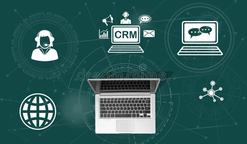 Concept of crm stock image. Image of analysis, laptop - 300512281