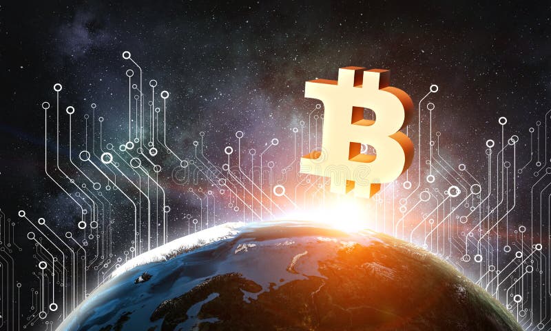 The Concept of Crypto Currency Coding Stock Illustration - Illustration ...