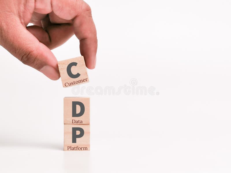 Concept of Customer Data Platform on Wooden Cubes. Stock Image - Image ...