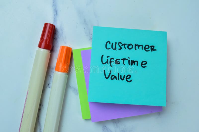 Concept of Customer Lifetime Value Write on Sticky Notes Isolated on ...
