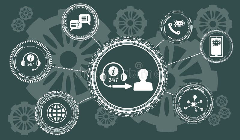 Concept of Customer Service Stock Illustration - Illustration of ...