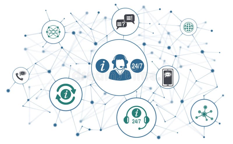 Concept of Customer Service Stock Illustration - Illustration of ...