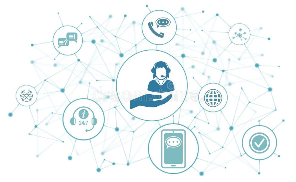 Concept of Customer Service Stock Illustration - Illustration of people ...