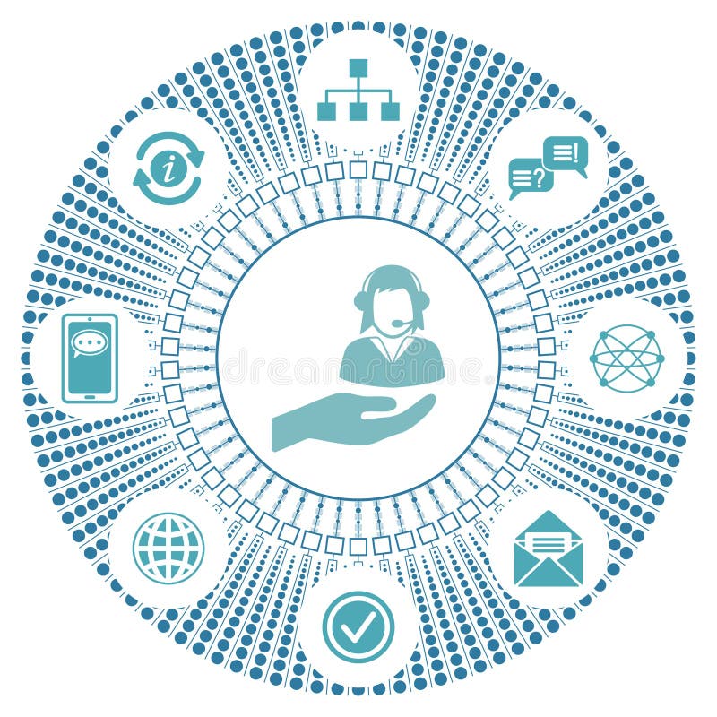 Concept of Customer Service Stock Illustration - Illustration of ...