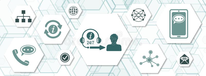 Concept of Customer Service Stock Illustration - Illustration of help ...