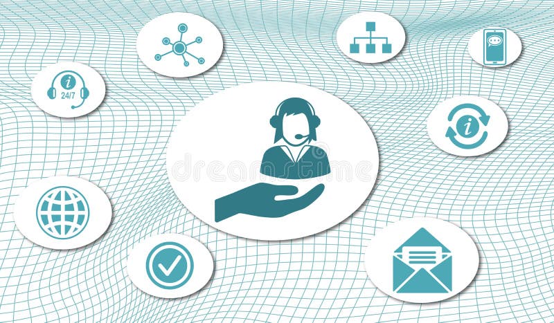 Concept of Customer Service Stock Illustration - Illustration of help ...