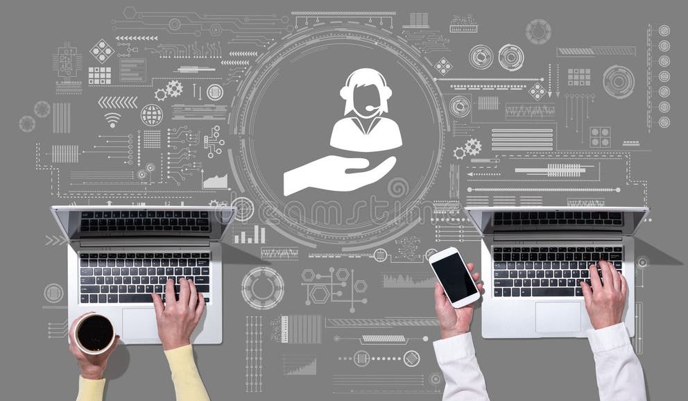 Concept of Customer Service Stock Photo - Image of phone, information ...