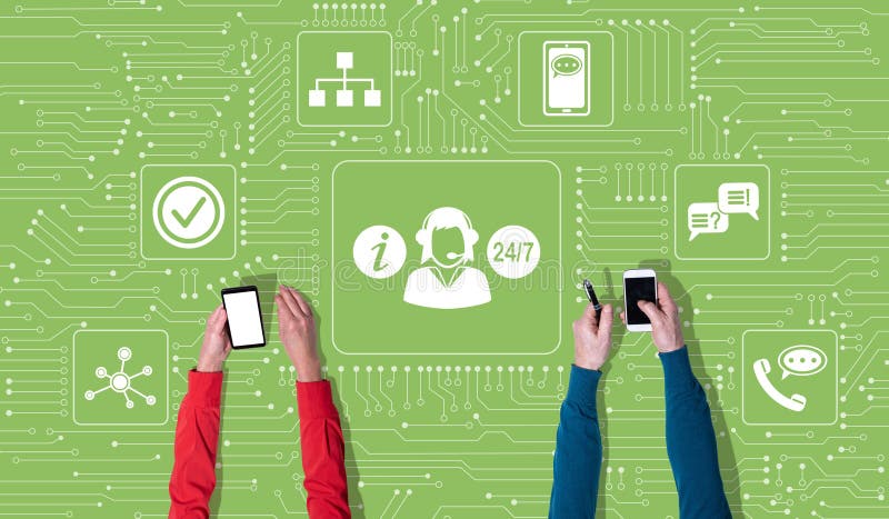 Concept of Customer Service Stock Photo - Image of concept, center ...