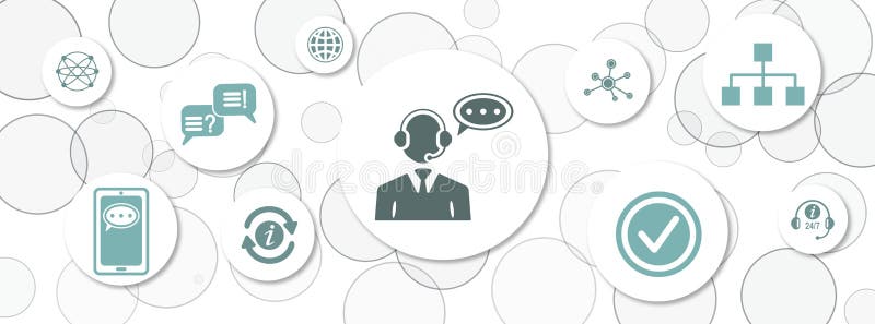 Concept of Customer Support Stock Illustration - Illustration of center ...