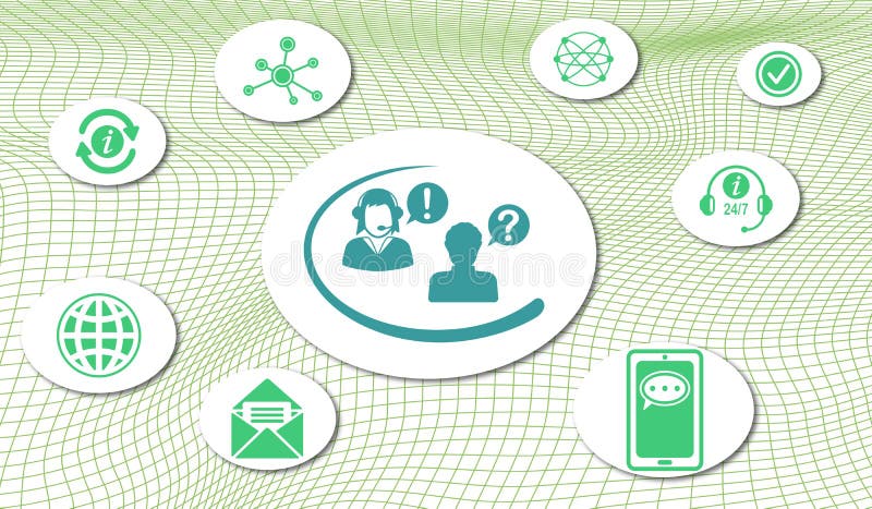 Concept of Customer Support Stock Illustration - Illustration of ...