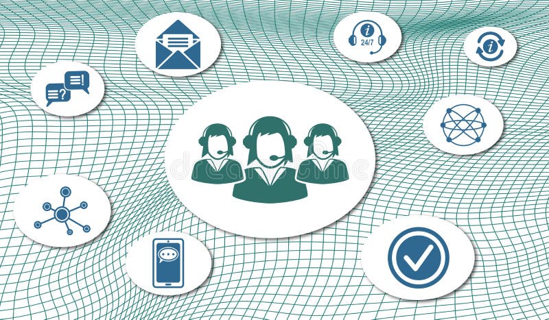 Concept of Customer Support Stock Illustration - Illustration of ...