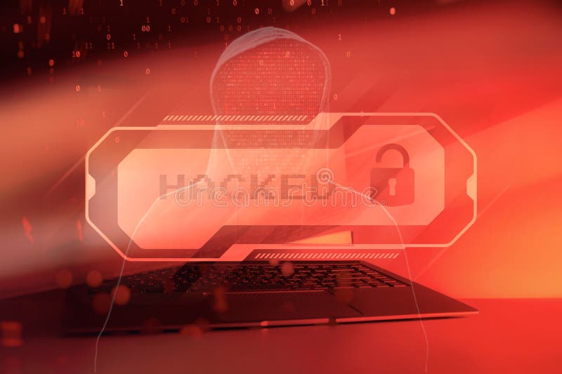 Concept of Cyber Attack and Data Breach. Anonymous Hacker in Hoodie ...