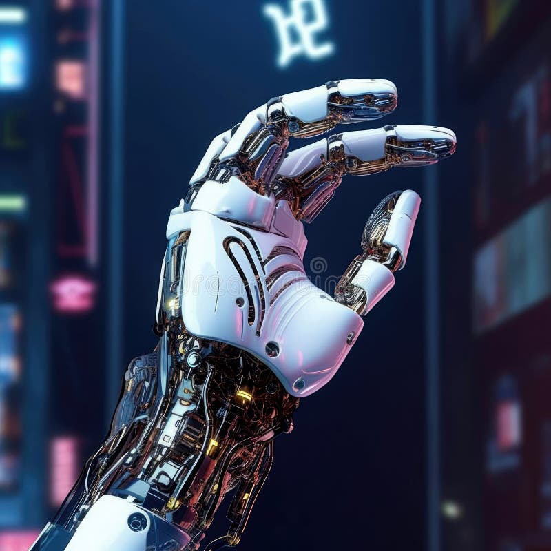 Cyber Hand Futuristic Illustration Stock Illustration - Illustration of ...