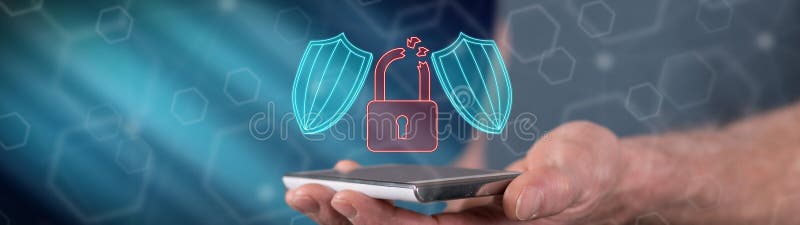 Concept of cyber security stock image. Image of padlock - 316826503