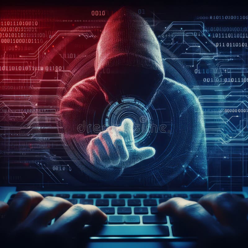 Concept of Cyber Security Threat and Attack, Hacker Hand in Computer ...