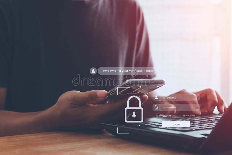 Concept Of Cyber Security In Two Step Verification Multi Factor
