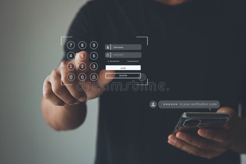 Concept Of Cyber Security In Two Step Verification Multi Factor