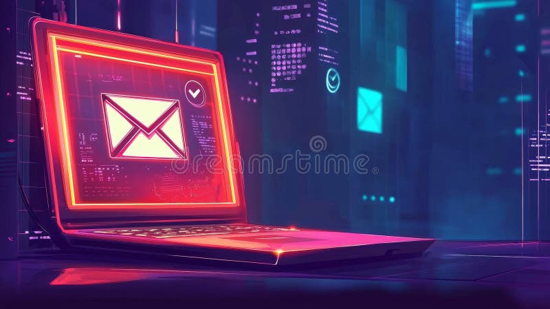 The Concept of Cybersecurity is Displayed on a Computer Screen with a ...