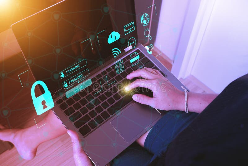 Cybersecurity Concept Global Network Security Technology, Protect ...