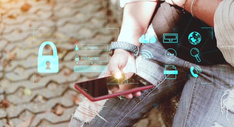 Cybersecurity Concept Global Network Security Technology, Protect ...