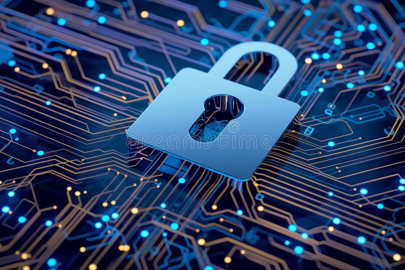 Concept of Cyber Security in Modern Businesses Stock Illustration ...