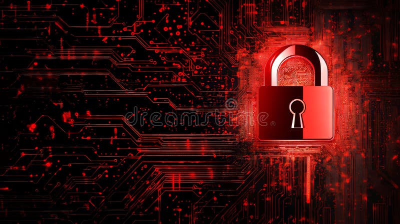 The Concept of Cybersecurity is Represented by a Digital Lock Icon and ...