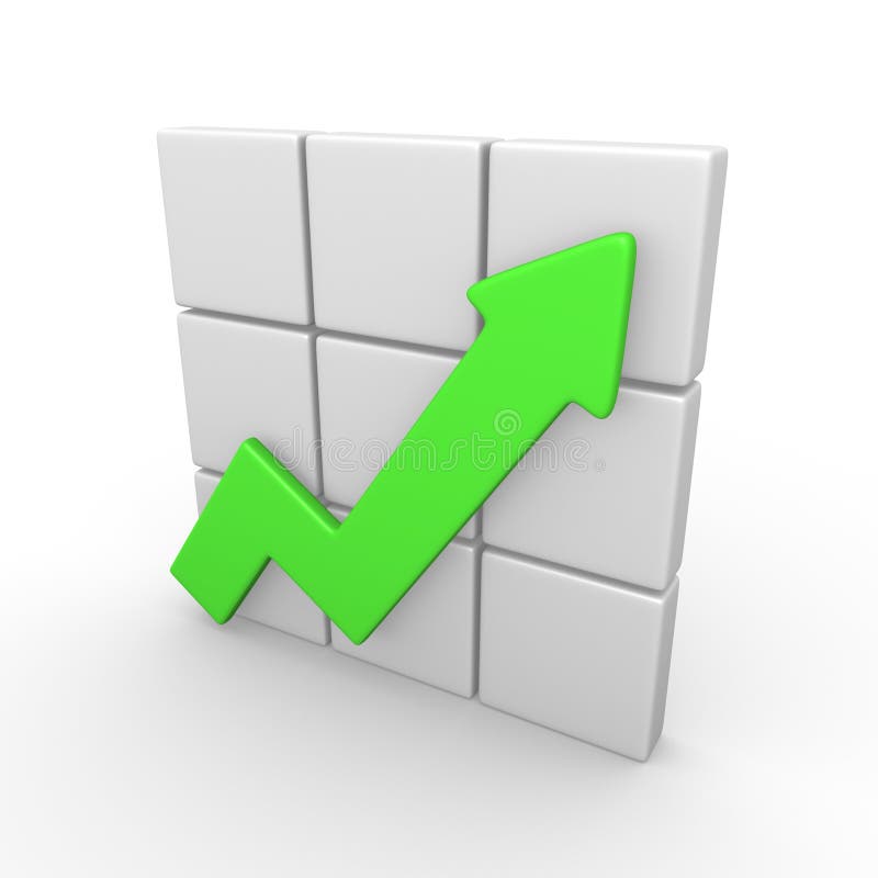 Concept 3D De Graphique En Hausse Illustration Stock - Illustration du ...