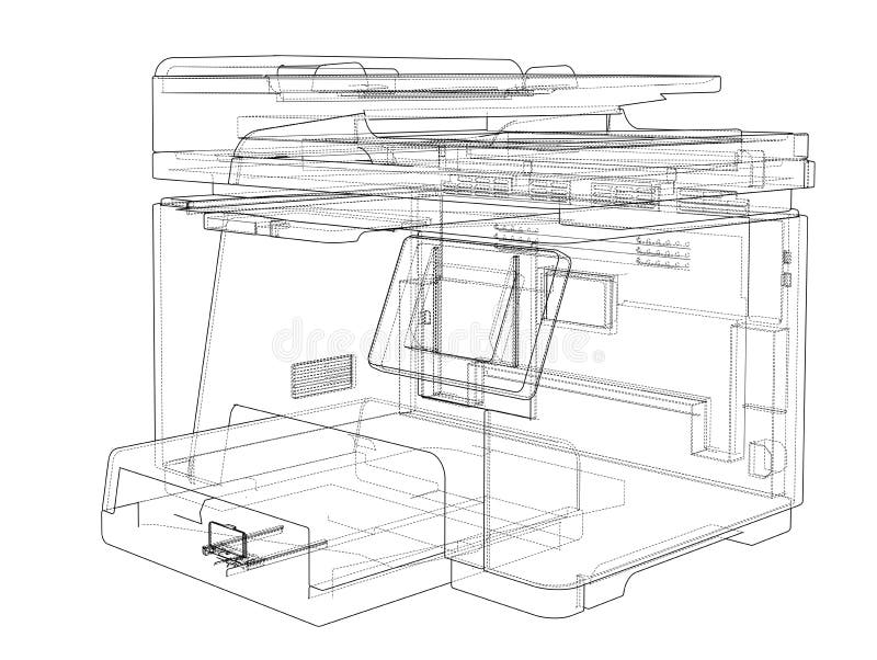 Concept D'imprimante Illustration 3D Illustration Stock - Illustration ...