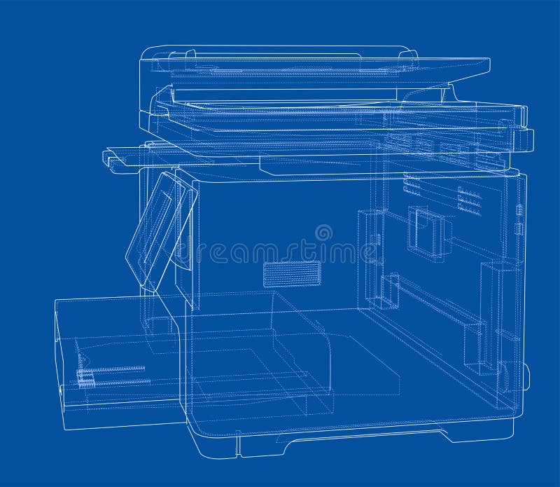 Concept D'imprimante Illustration 3D Illustration Stock - Illustration ...