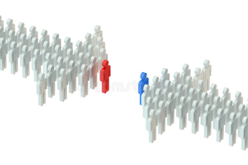 Concept d'opposition illustration stock. Illustration du opposition ...